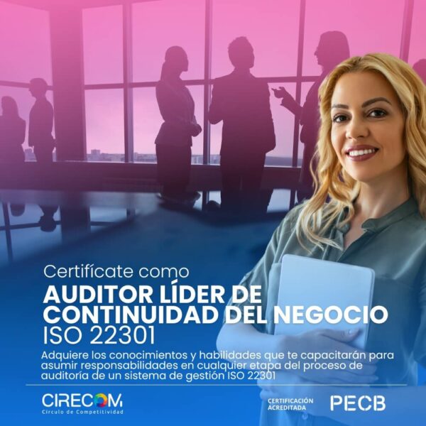 Auditor Líder de Continuidad del Negocio ISO 22301 - Cirecom